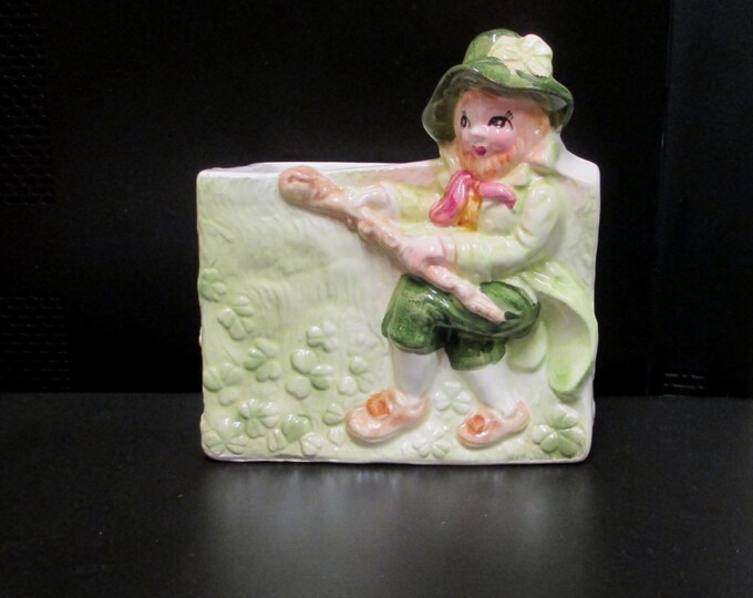 Vintage Leprechaun Planter Old Floral Shop St. Patricks Day Irish ...