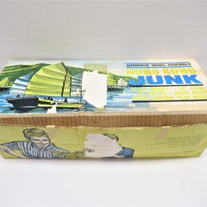 Vintage Hong Kong JUNK Boat Model Kit, 1960s Teak Wood 50 Pc by Messrs ...