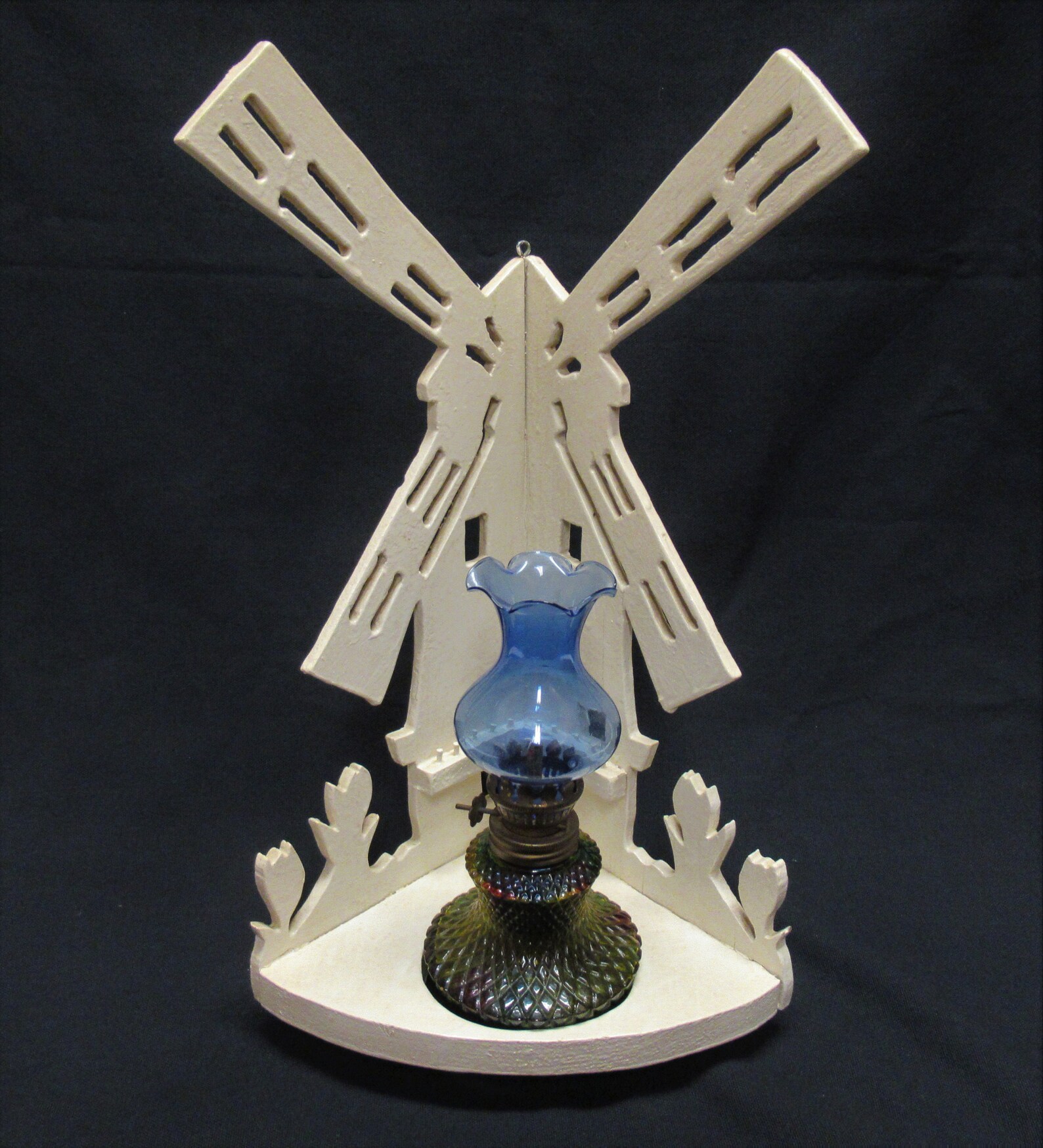 Vintage Beige Wooden Windmill Corner Shelf Plant or Oil Lamp - Etsy