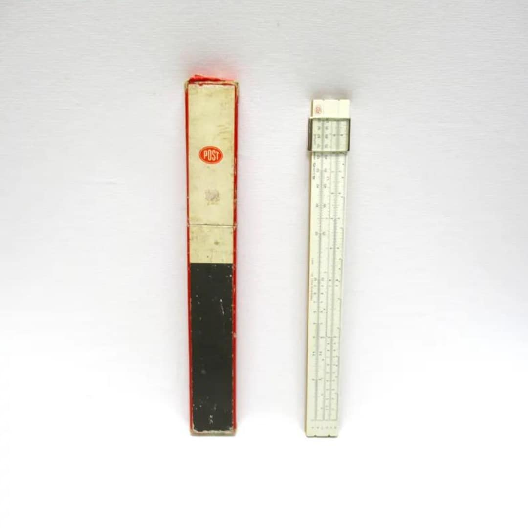 Vintage Frederick Post Student Slide Rule # 1447, Bamboo Manneheim Type ...