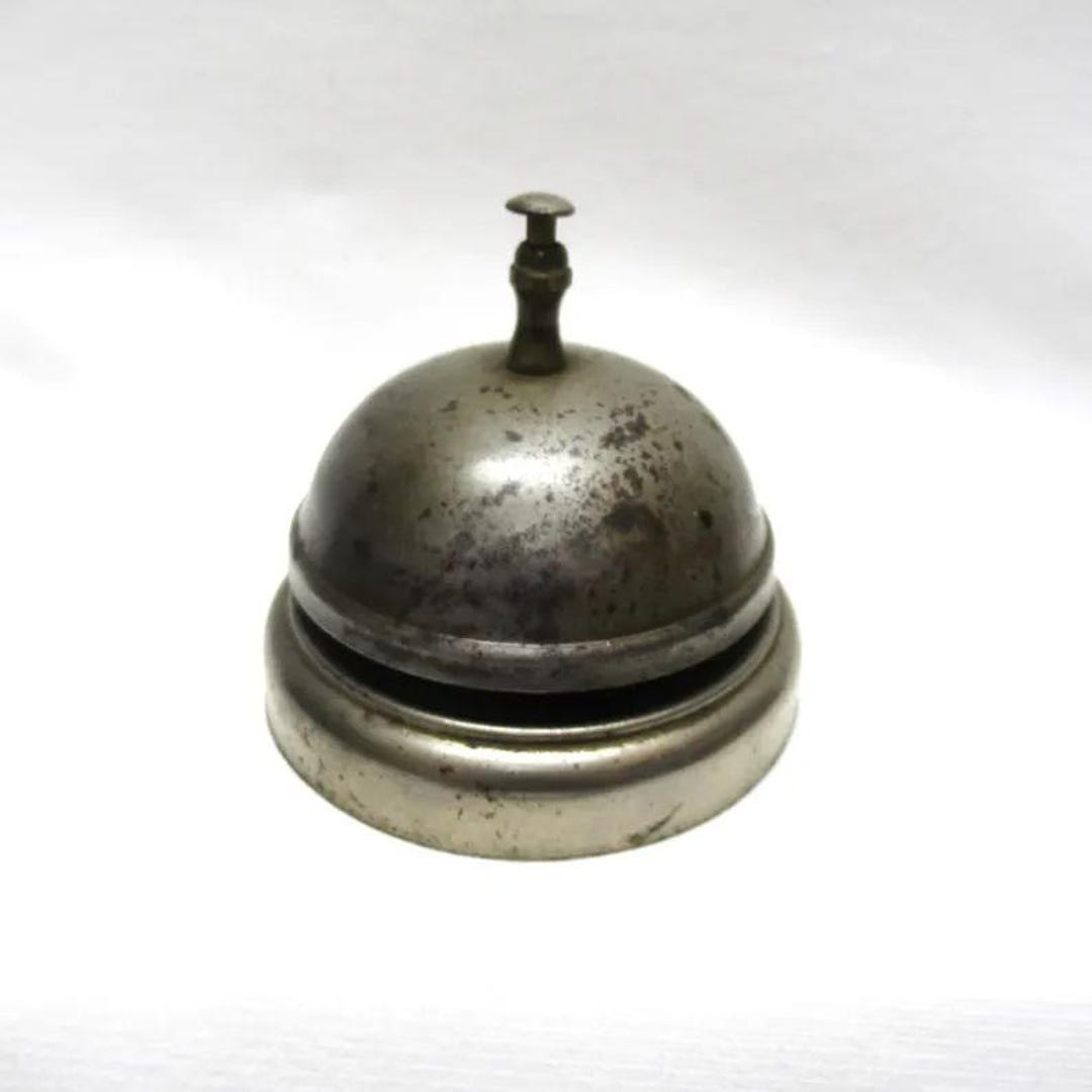 Vintage Front Desk Bell, Antique Lobby Bellhop Service, Hotel Motel ...