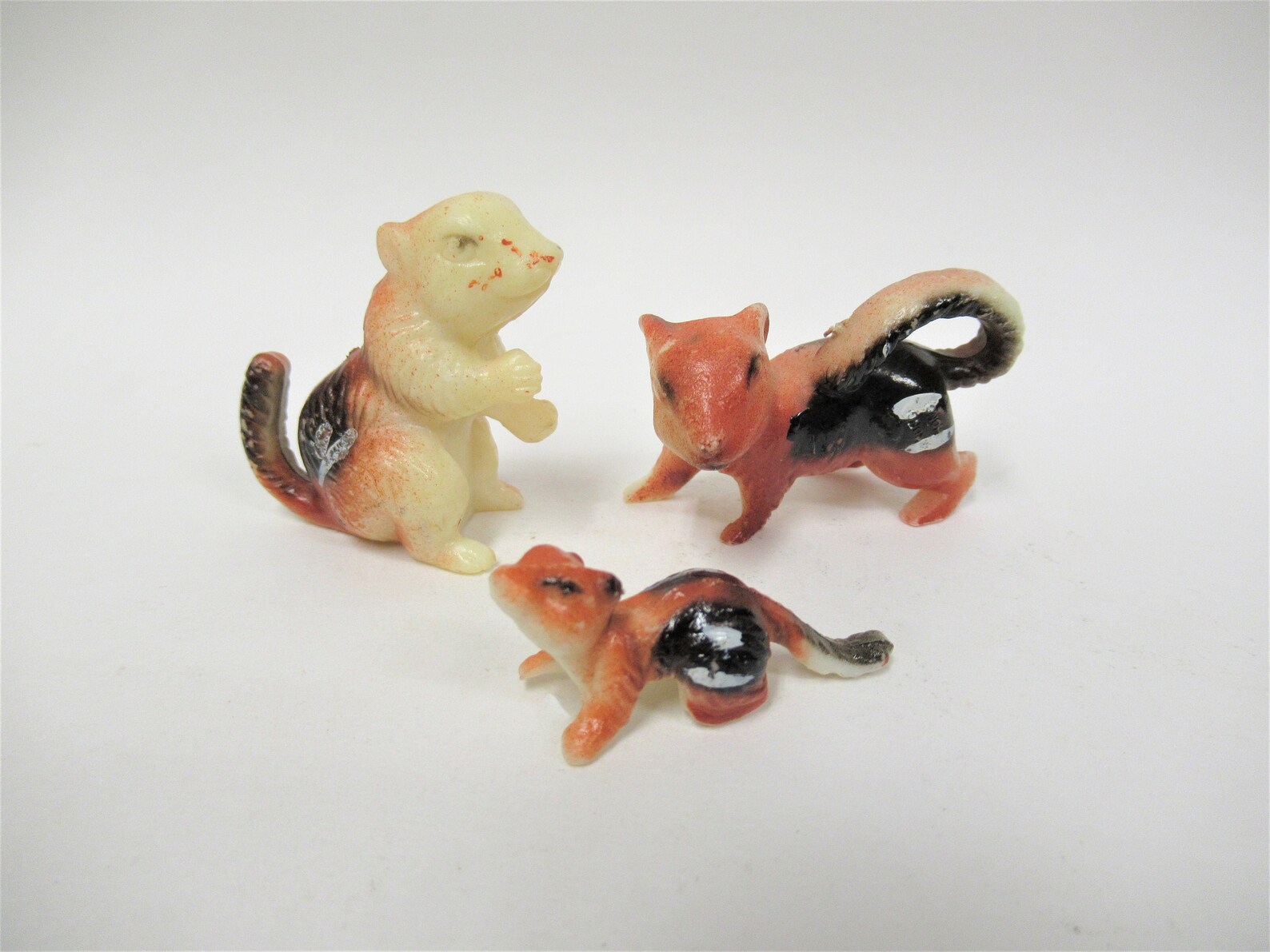 3 Vintage Miniature Celluloid Squirrels Mini Hard Plastic | Etsy