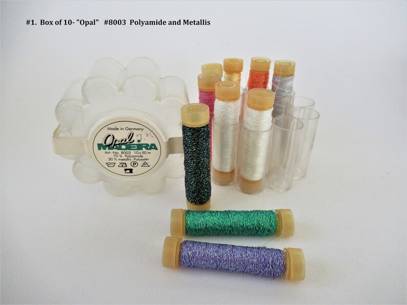 Vintage Madeira Thread Made in Germany Opal Box of 10 Neon | Etsy