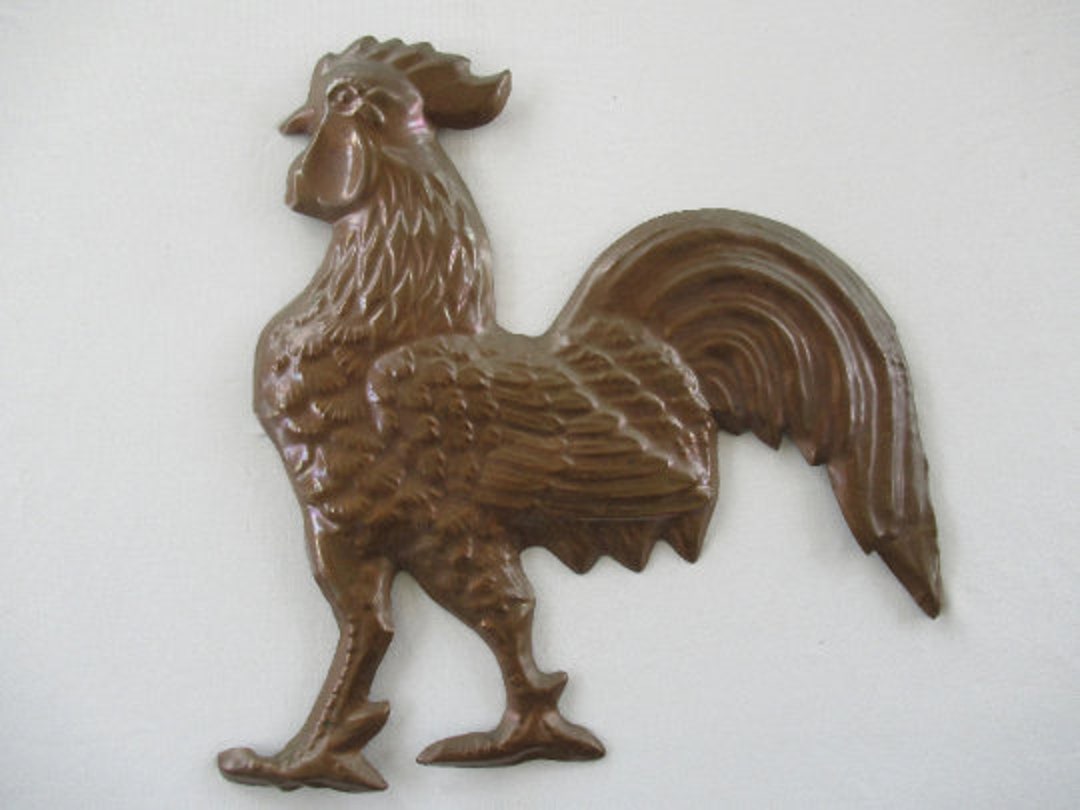 Vintage Large Pressed Copper Rooster 1 Pc Embossed Hanging - Etsy