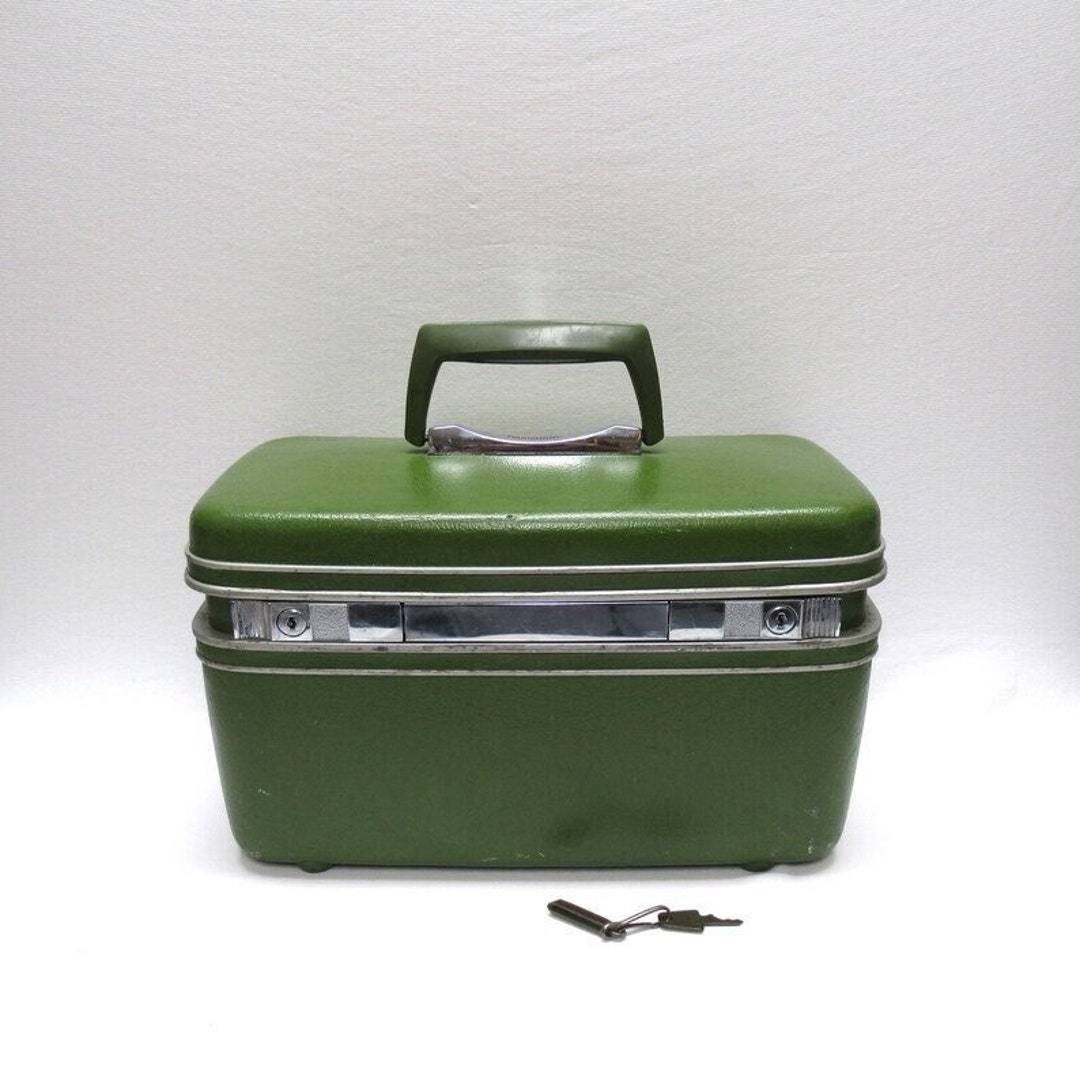 Vintage Lime Green Samsonite Train Case, 1990s Silhouette Vanity Makeup ...