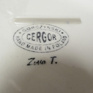 Vintage Poland Oil Vinegar & Salt Pepper Set AND Tray, Polish Pottery ...