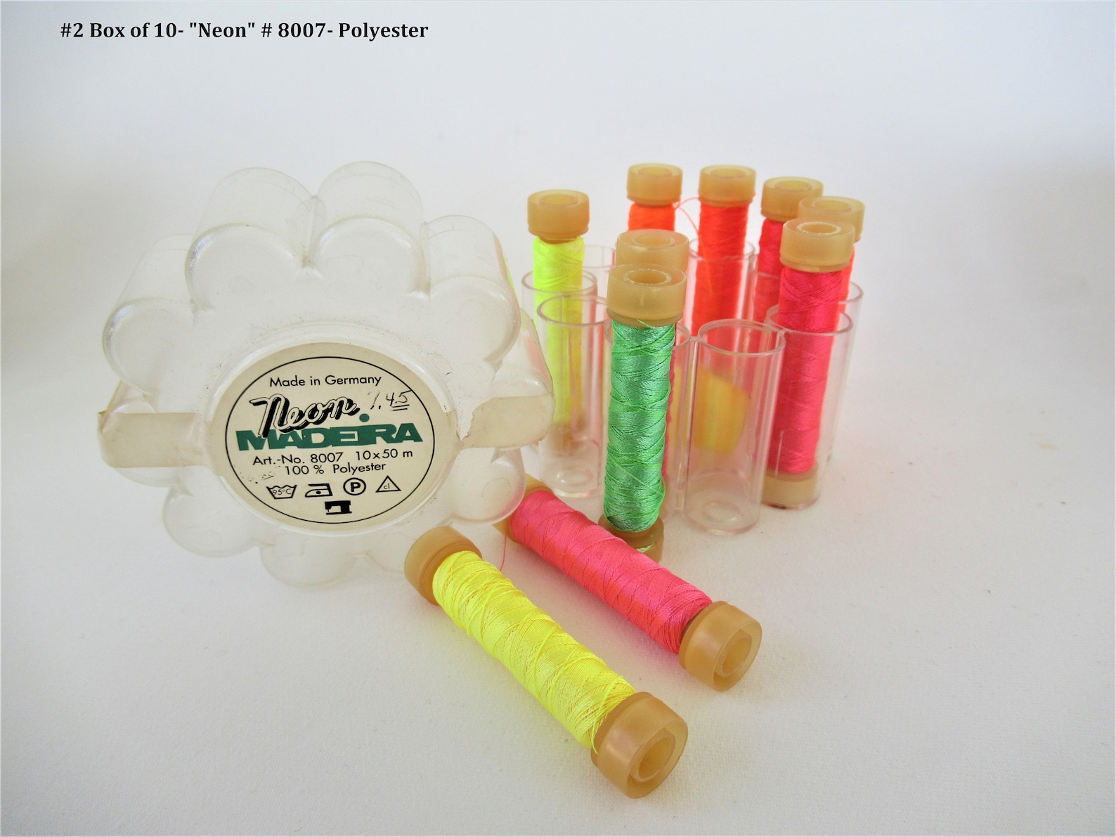 Vintage Madeira Thread Made in Germany Opal Box of 10 Neon | Etsy