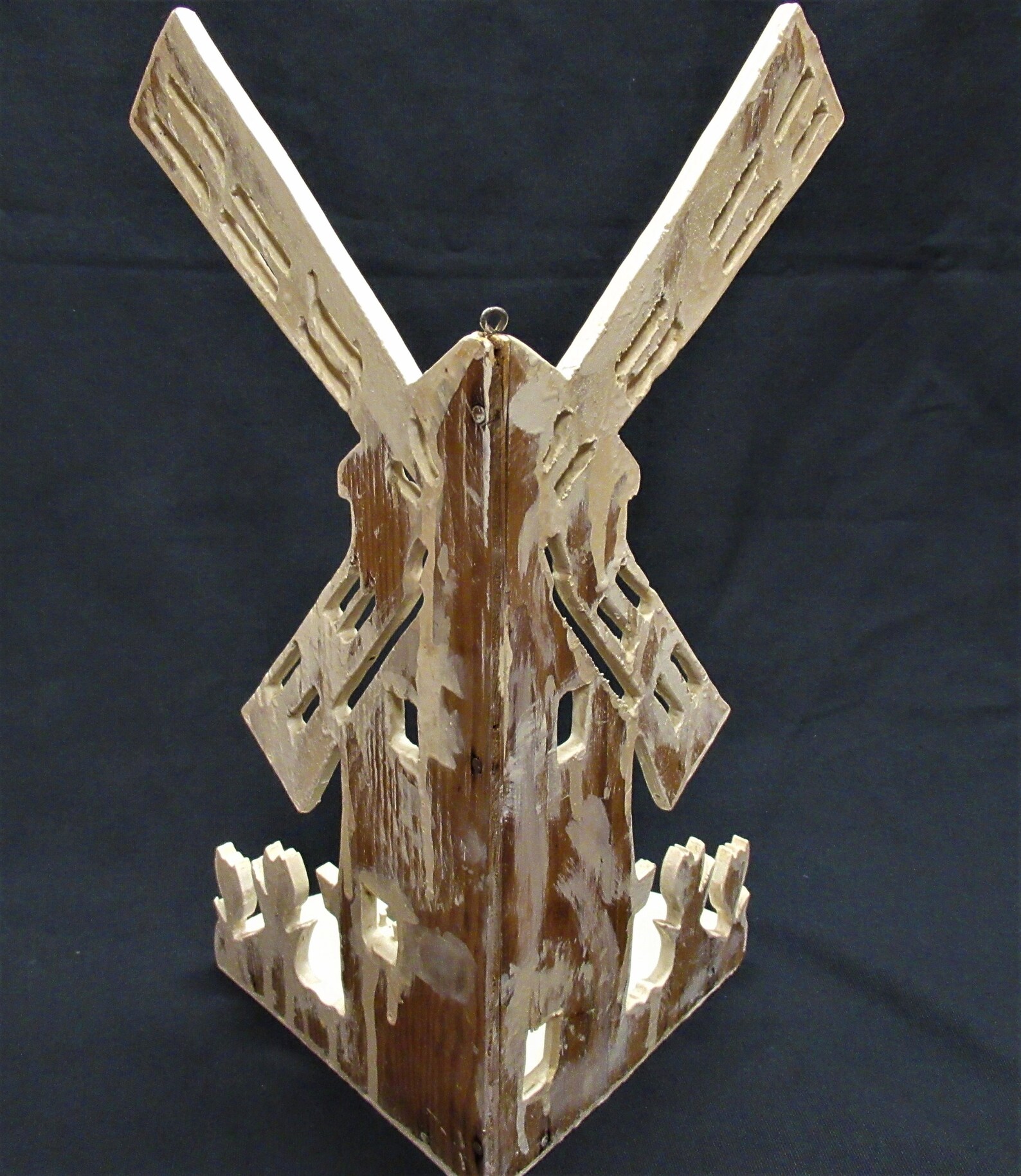 Vintage Beige Wooden Windmill Corner Shelf Plant or Oil Lamp - Etsy