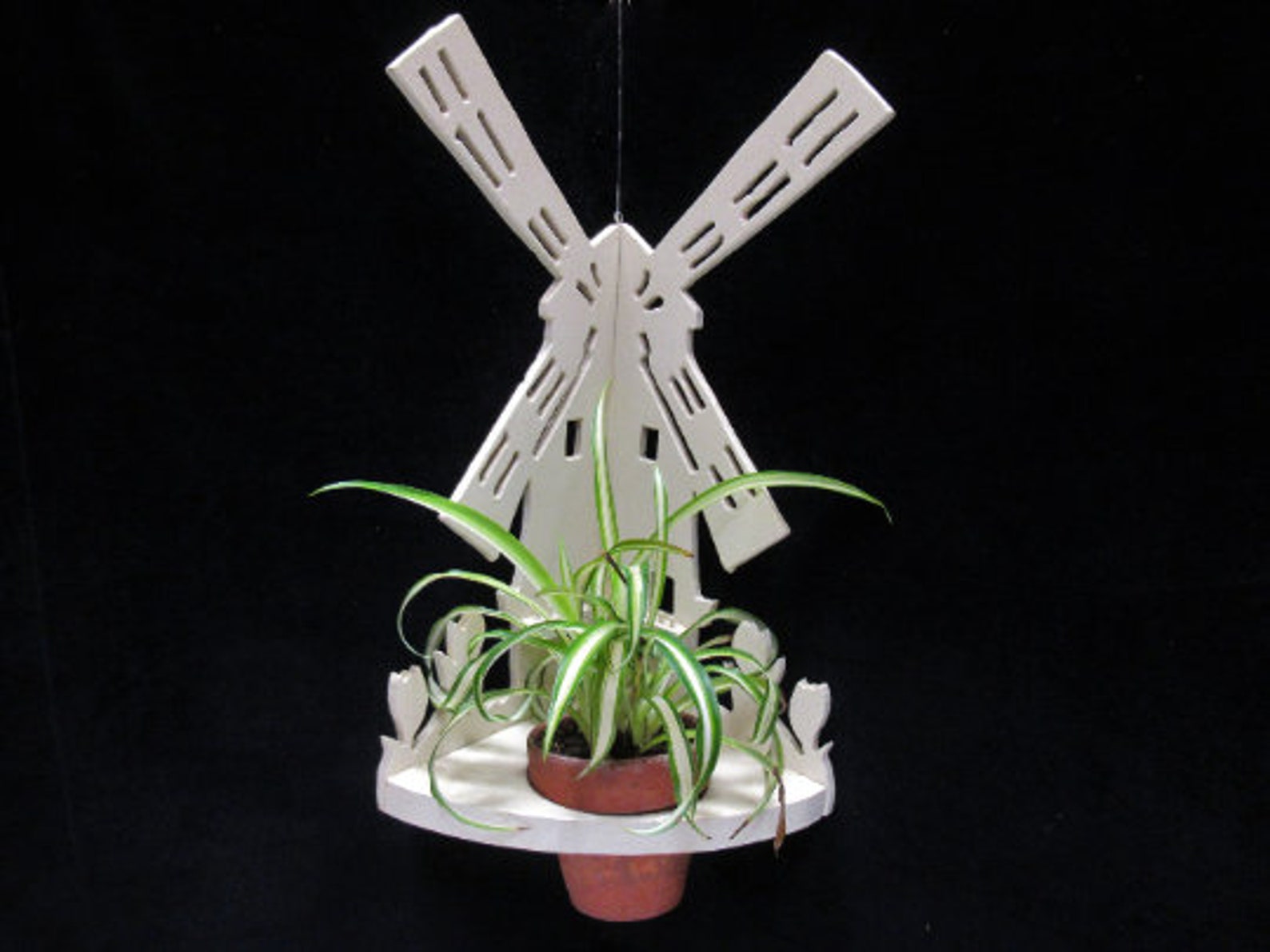 Vintage Beige Wooden Windmill Corner Shelf Plant or Oil Lamp - Etsy