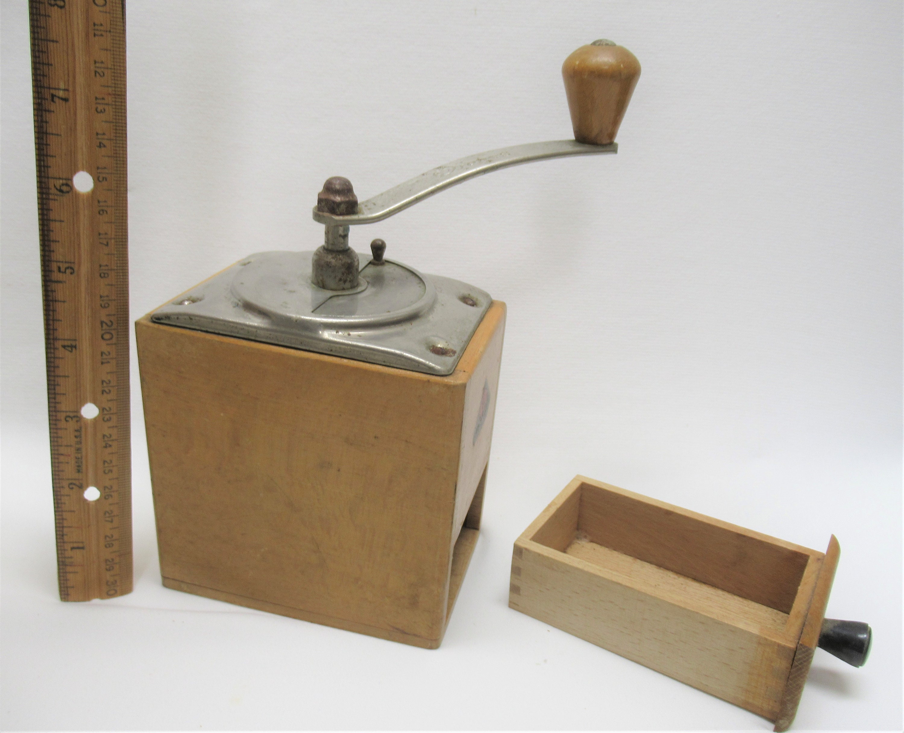 Vintage Diene's PE DE Coffee Mill, SMALL German Crank Handle Grinder ...