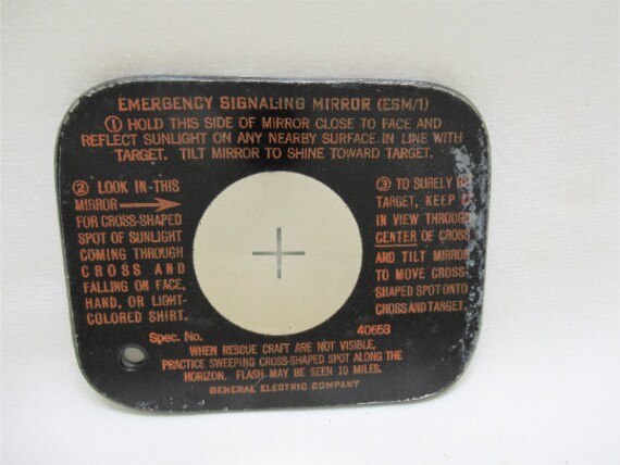 Vintage WWII Emergency Signaling Mirror Military Survival - Etsy