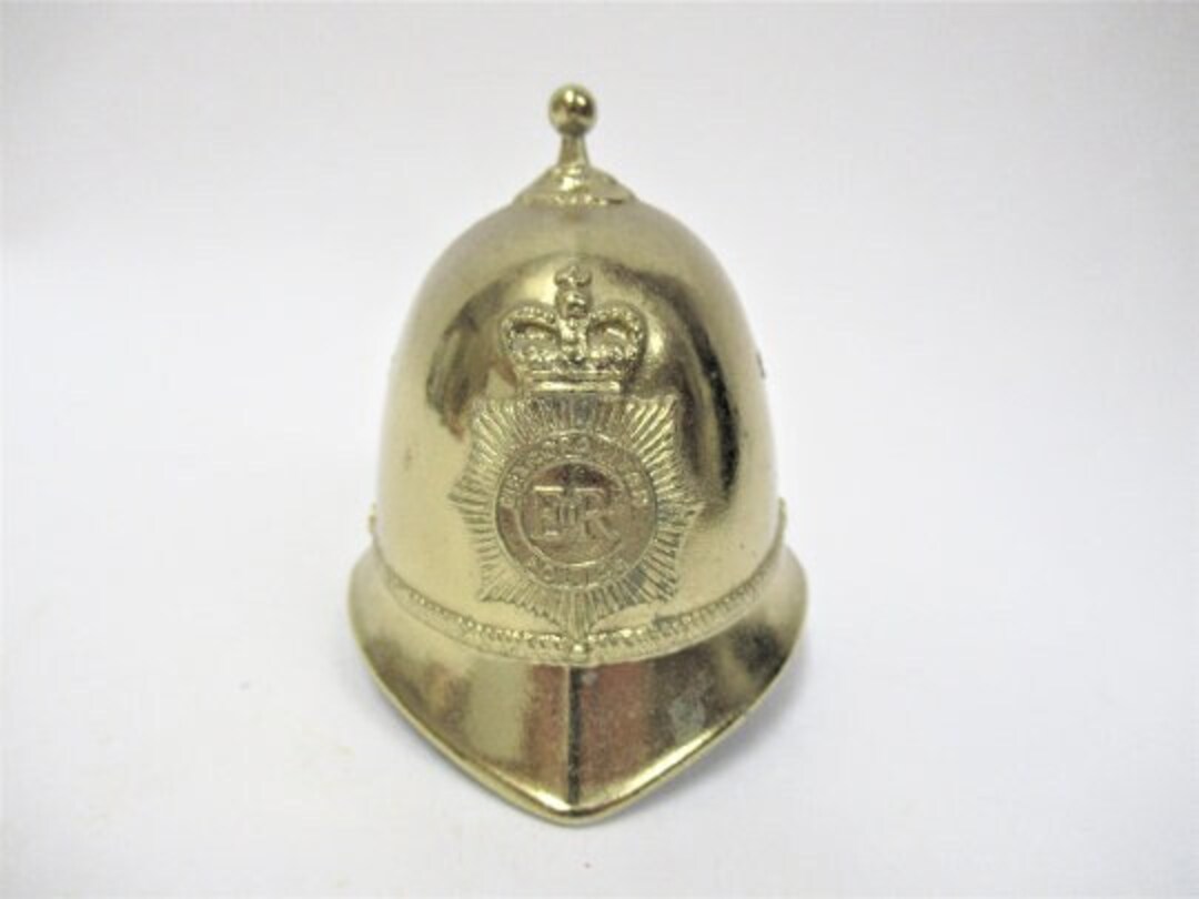 Vintage Figural Helmet Bell, 1972 Metropolitan Police ER Made in ...