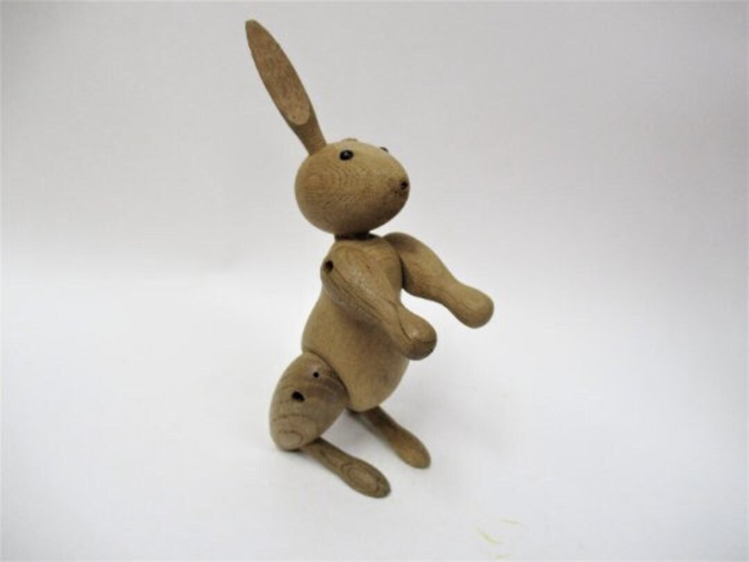 Vintage Kay Bojesen Rabbit, Danish Modern Mid Century Wooden Figurine ...