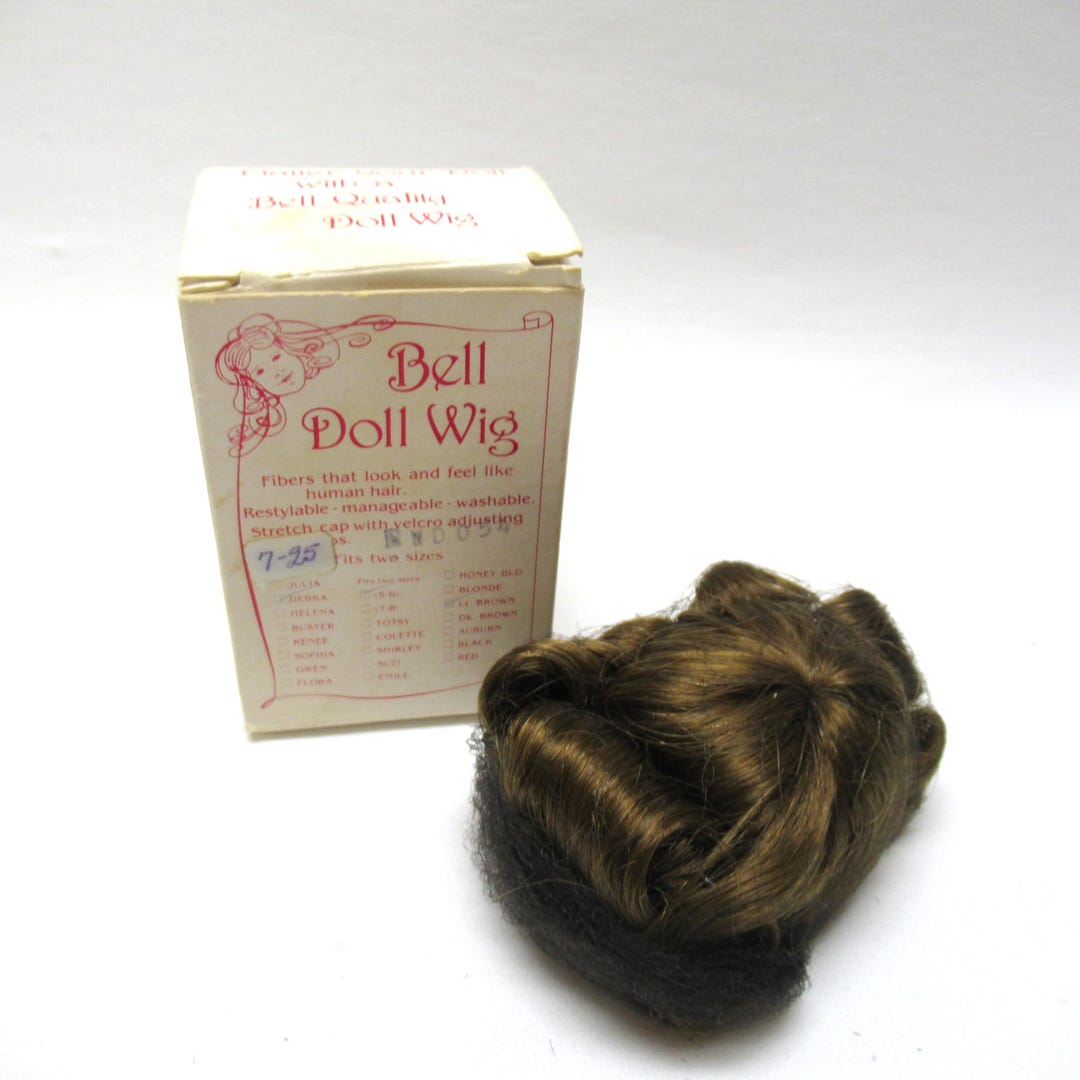 Vintage Bell Doll Wig...debra Size 5-6...light Brown...ringlets Styled ...