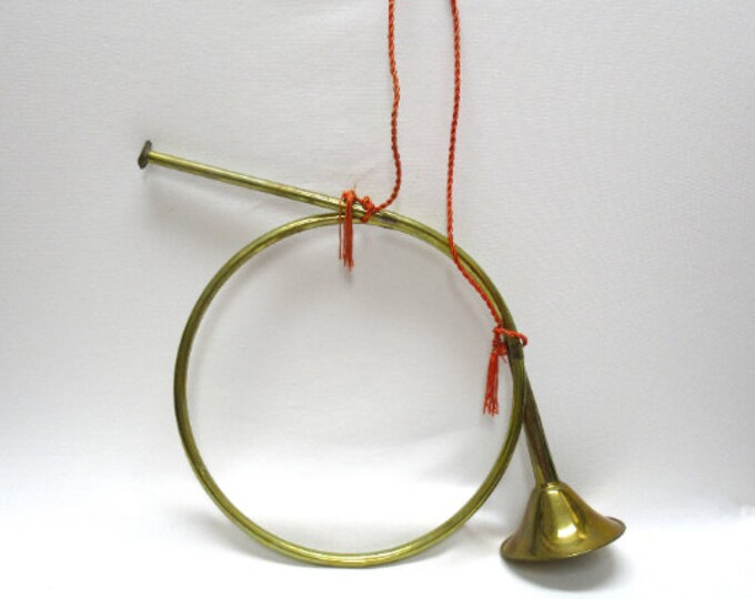 Vintage BIG Brass Horn, Solid Brass Bugle Made India, Musical ...