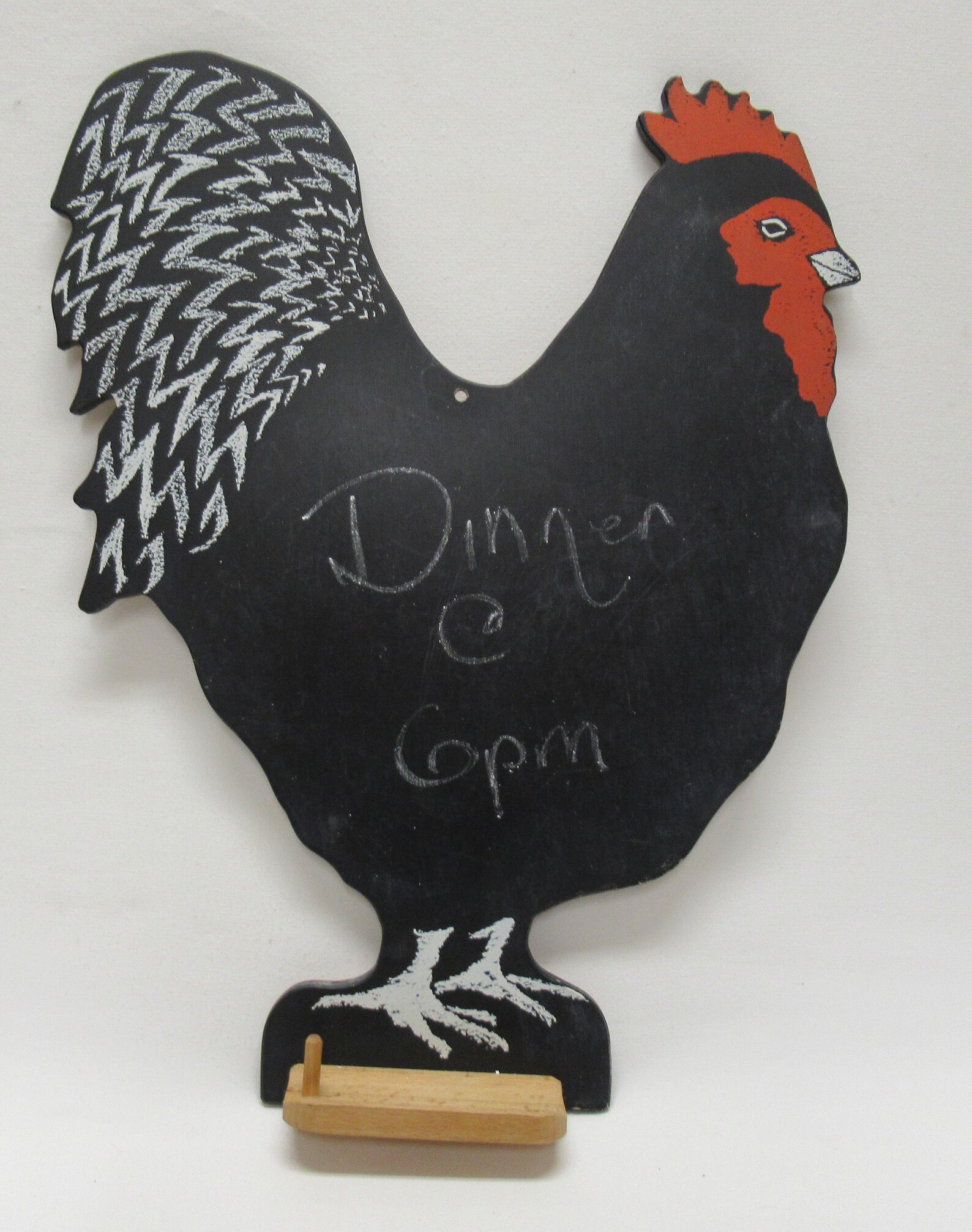 Vintage Black & Red Rooster Plaque Hanging Kitchen Chalkboard | Etsy