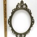 Vintage Big Ornate Metal Frame ONLY, Brass Tone Wall Hanging Oval Frame ...