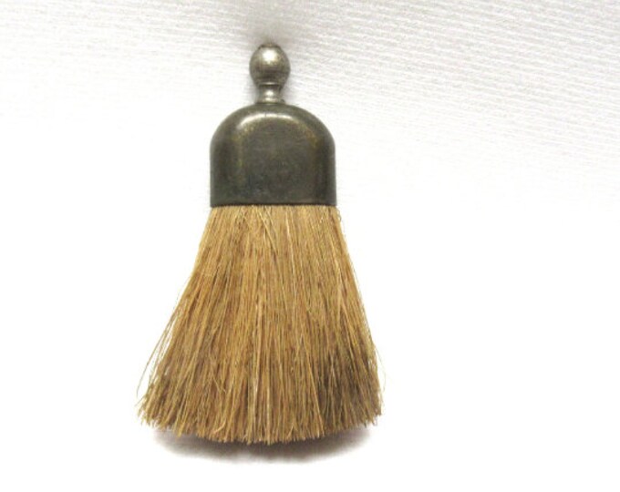 Vintage Mini Whisk Broom W/ Metal Cap & Screw Head and Natural Bristles ...