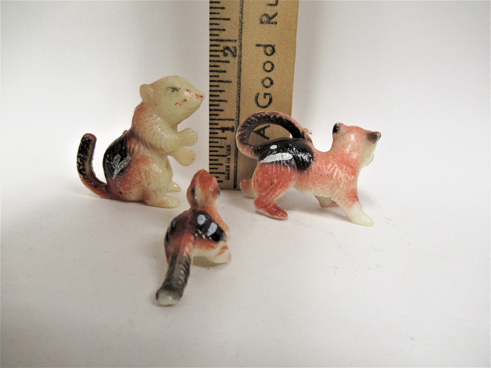 3 Vintage Miniature Celluloid Squirrels Mini Hard Plastic | Etsy