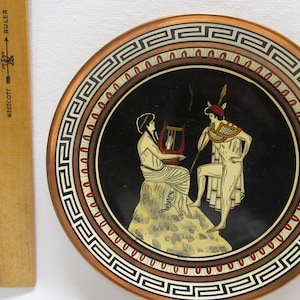 Vintage Mercury Greek Handicraft Copper Plate Set 18 Apollo | Etsy