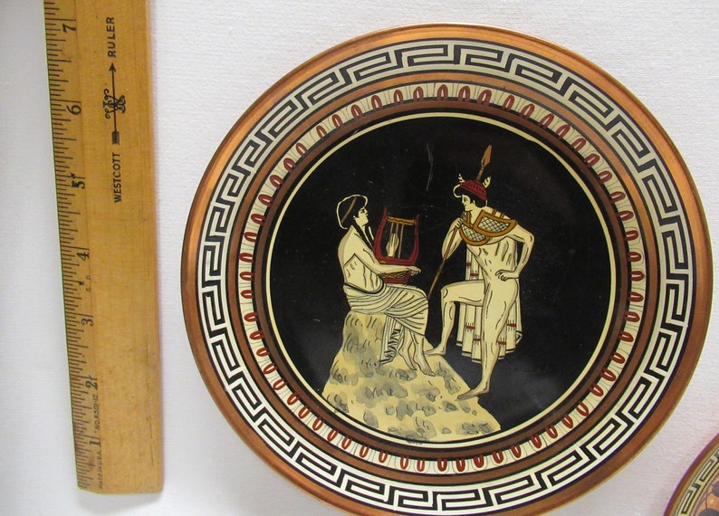 Vintage Mercury Greek Handicraft Copper Plate Set 18 Apollo | Etsy