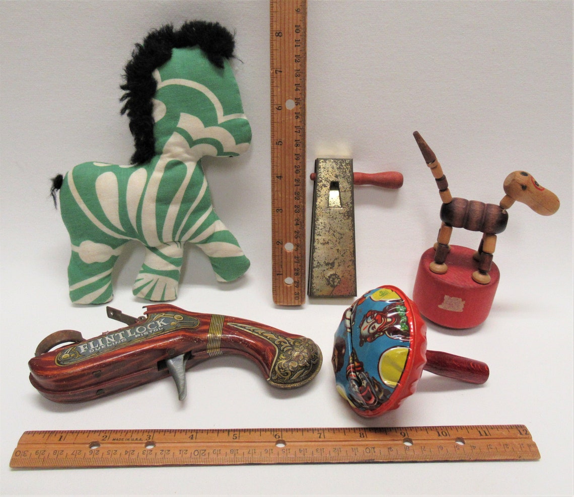 5 Vintage 1950s Toys Flintlock Dueling Pistol Kohner Wood | Etsy