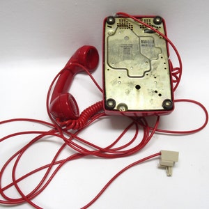 Vintage Red Rotary Dial Desk Phone, 1970s Table Telephone, Cherry Red ...