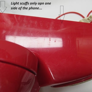 Vintage Red Rotary Dial Desk Phone, 1970s Table Telephone, Cherry Red ...