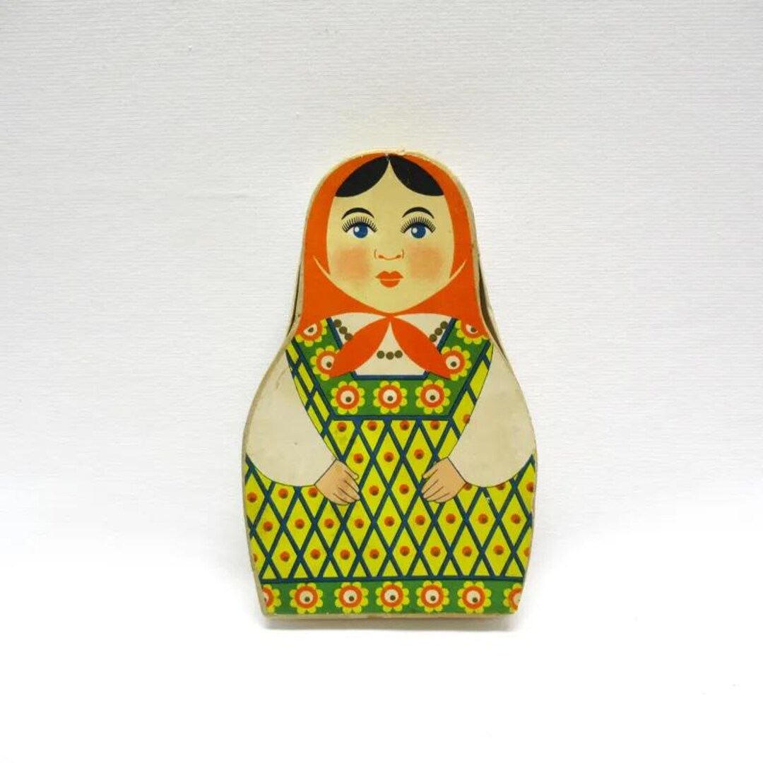 Vintage Matryoshka Shaped Cardboard Candy Box, Russian Soviet Ukraine ...