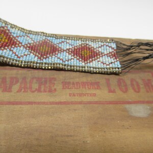 Vintage Apache Indian Beadwork Loom, 1950s Wooden Beading Jewelry ...