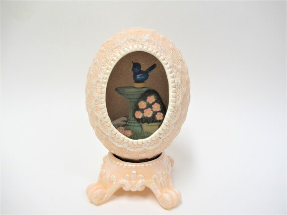 Vintage Ceramic Diorama Egg Hand Painted With Matching Stand | Etsy