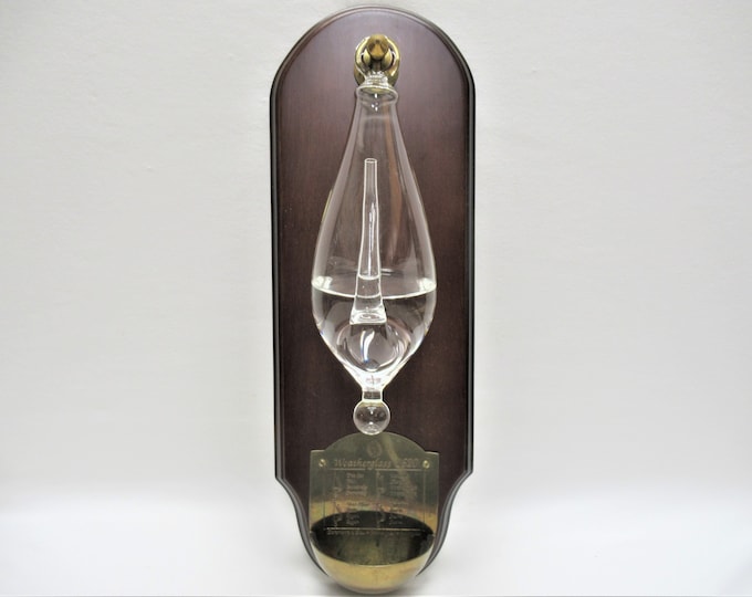 Vintage Weatherglass 1620 Glass Barometer, Hanging Wall Thunder Bottle ...