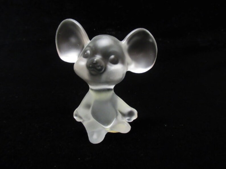 Vintage Fenton Satin Glass Big Ear Mouse 1980s With Original - Etsy