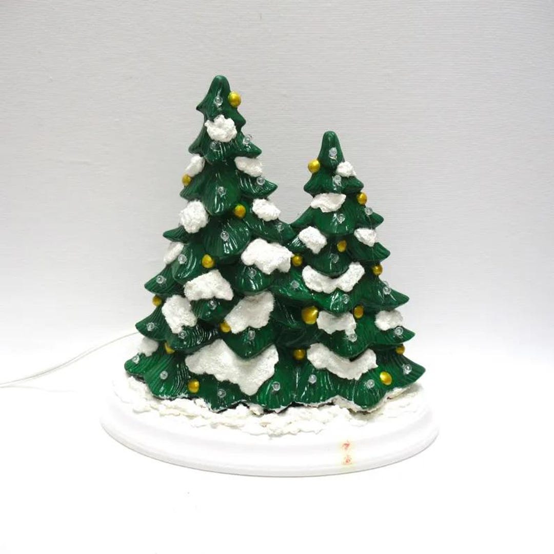 Vintage Lighted Ceramic Christmas Trees, Electric Light up Tree W ...