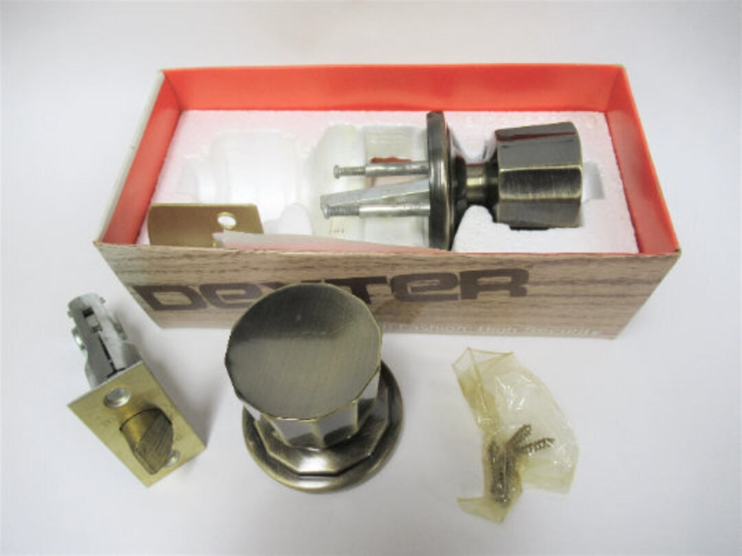 Vintage Dexter "florian" Antique Bronze Door Knob Set, 1980s Passage 2 ...