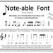 Note-able Font - Easily Type Rhythm Notation, Articulations, Curwen ...