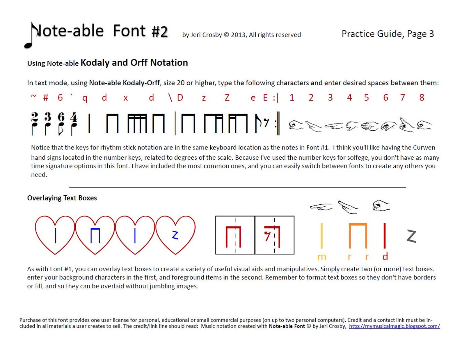 Note-able Font - Easily Type Rhythm Notation, Articulations, Curwen ...