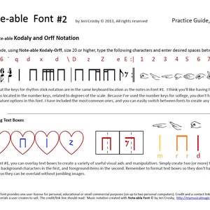 Note-able Font - Easily Type Rhythm Notation, Articulations, Curwen ...