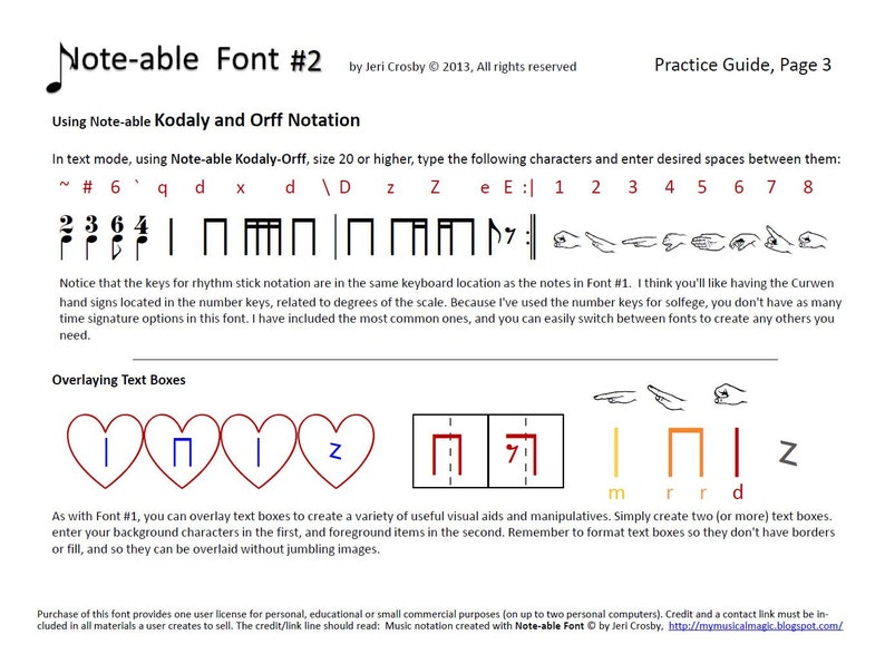 Note-able Font - Easily Type Rhythm Notation, Articulations, Curwen ...