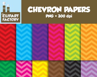 Clip Art: Chevron Backgrounds 12 Digital Papers | Etsy