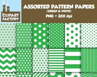 Clip Art: Assorted Patterns-black & White 18 Digital Papers | Etsy