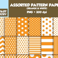 Clip Art: Geometric Pattern Bunting 10 Fun Blue, Orange, Grey Banners ...