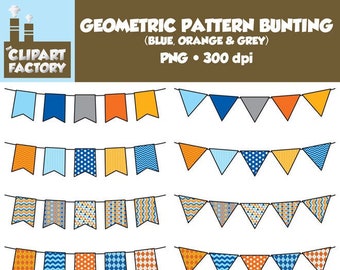 Blue Bunting Pattern | Etsy