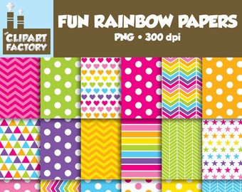 Clip Art: Fun Triangle Pattern Backgrounds - 18 Digital Papers - Etsy