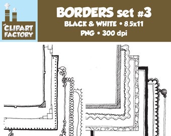 Clip Art: Page Borders 12 NEW Fun Decorative Borders Set | Etsy