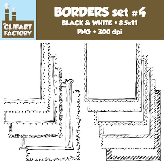 Clip Art: Page Borders 12 NEW Fun Decorative Borders Set | Etsy