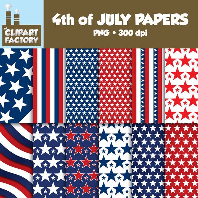 Clip Art: 4th of July / American History Backgrounds - 12 Digital ...