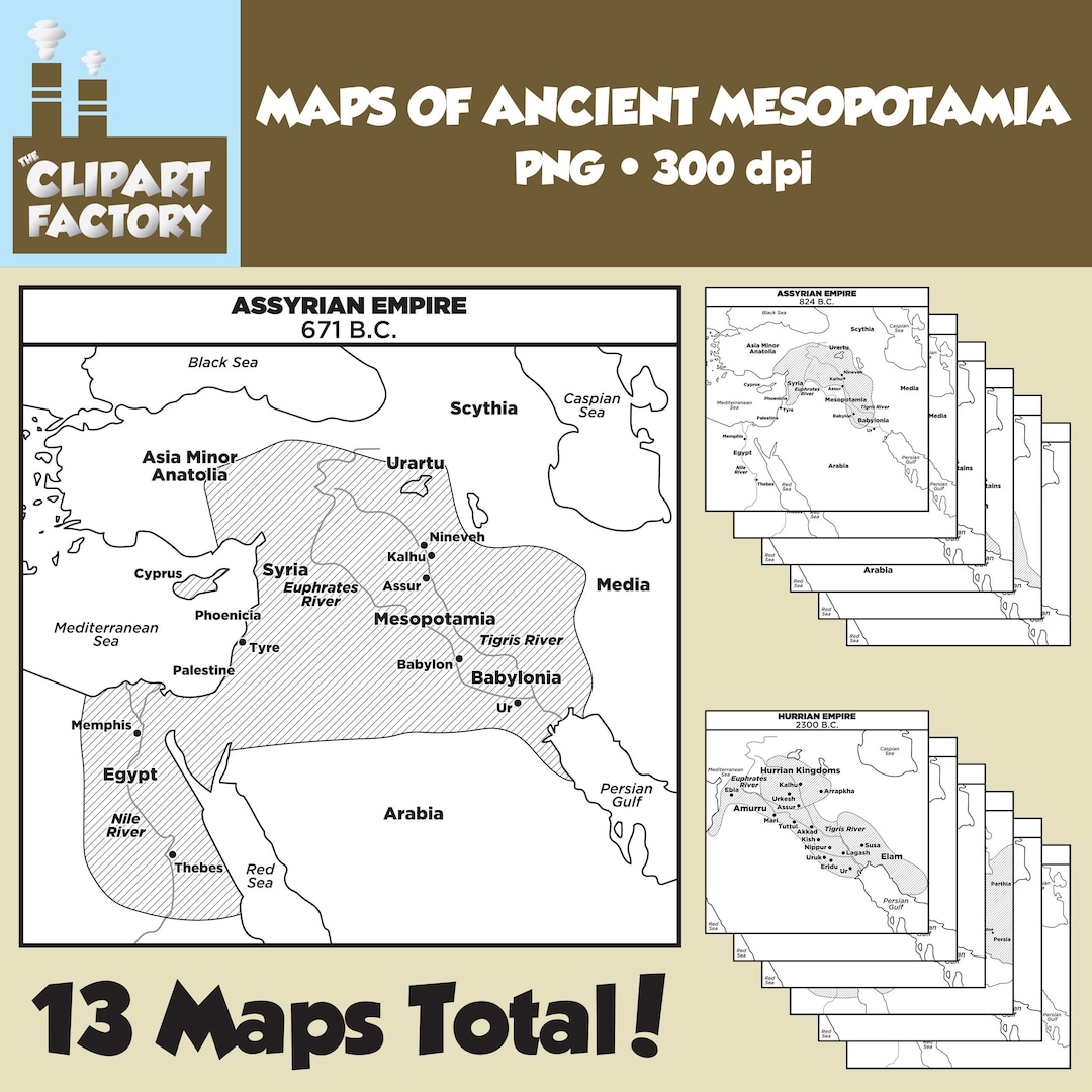 Clip Art: Maps of Ancient Mesopotamia - Etsy