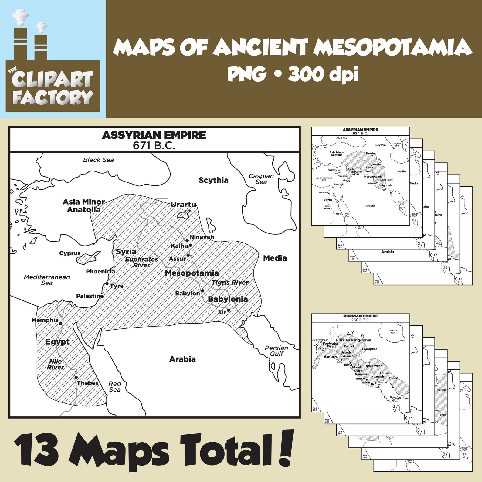 Clip Art: Maps of Ancient Mesopotamia - Etsy