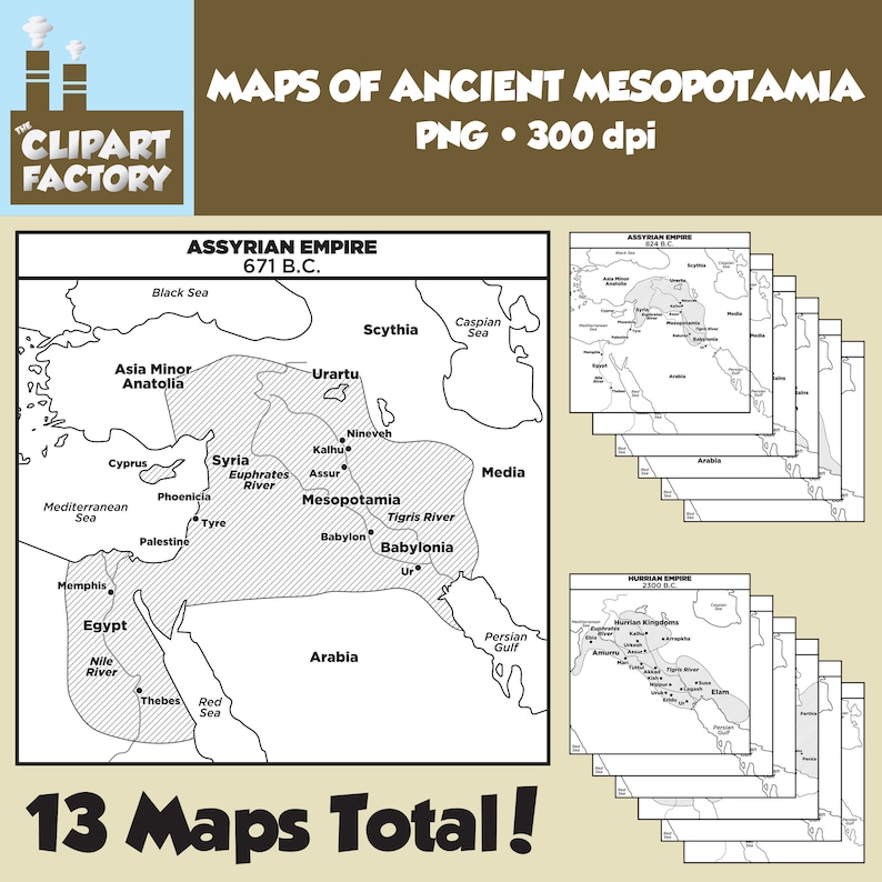 Clip Art: Maps of Ancient Mesopotamia - Etsy
